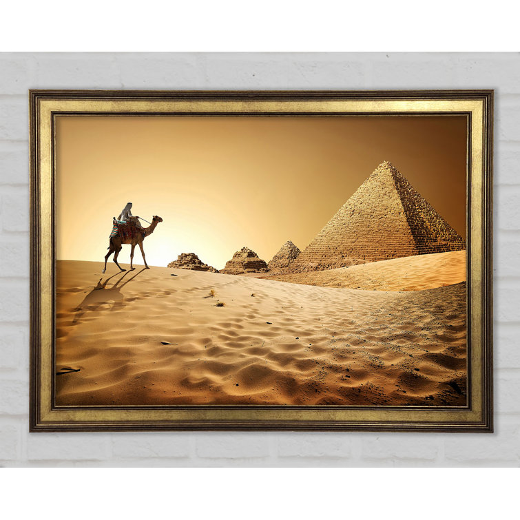 Gracie Oaks Caramel Camel Pyramids - Single Picture Frame Art Prints ...