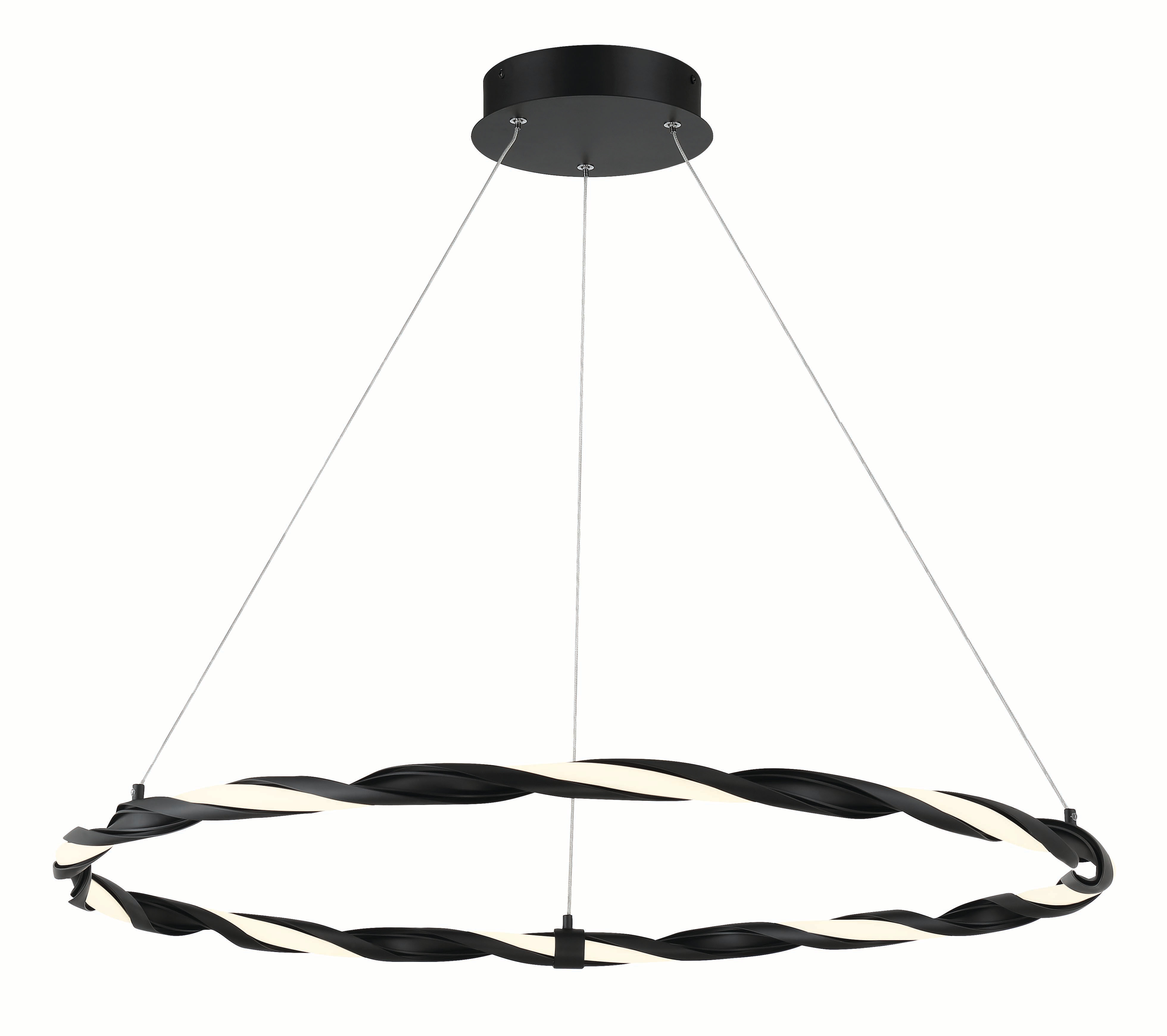 Brayden Studio® Brisha 1 - Light Matte Black LED Pendant | Wayfair
