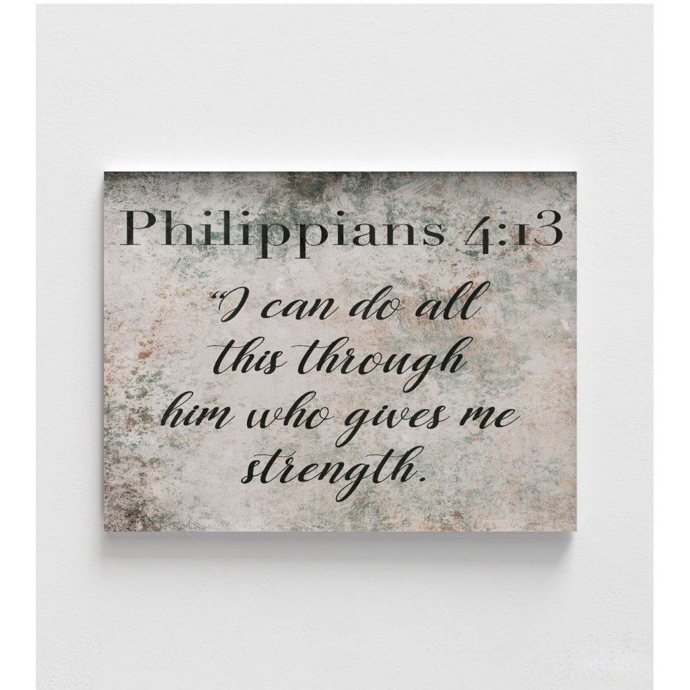 WeFrameArt I Can Do All This Through Him Who Gives Me Strength Print, Framed Philippians 4:13 ...