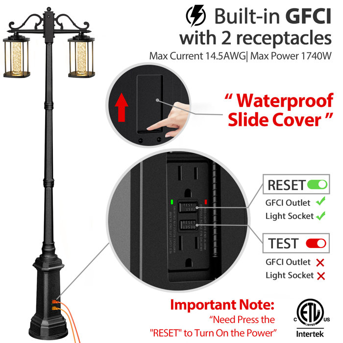 Canora Grey Seliah Seeded Lamp Post (Full) | Wayfair