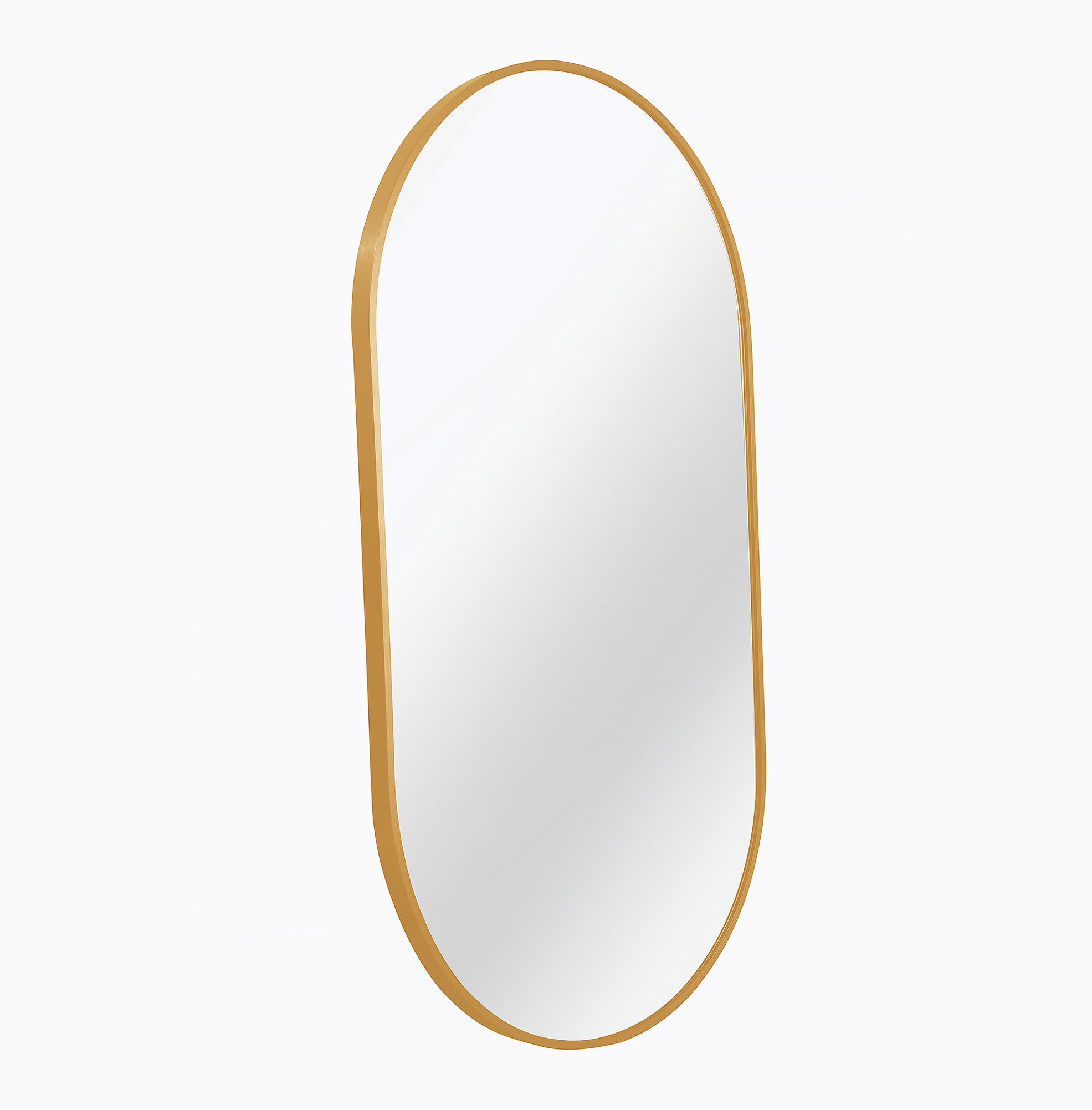 Ebern Designs Black 20*33IN Pill Shaped Mirror | Wayfair