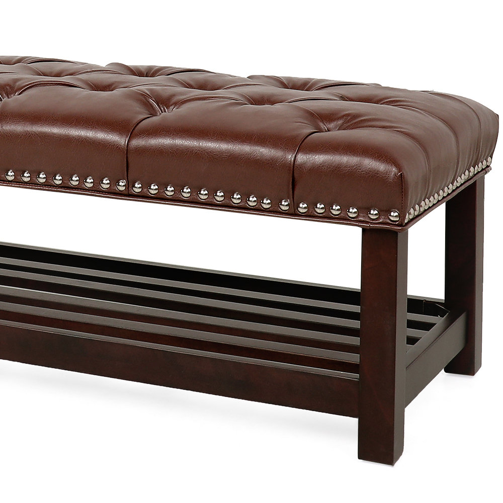 Red Barrel Studio® Valma Vintage Style Faux Leather Upholstered Storage ...