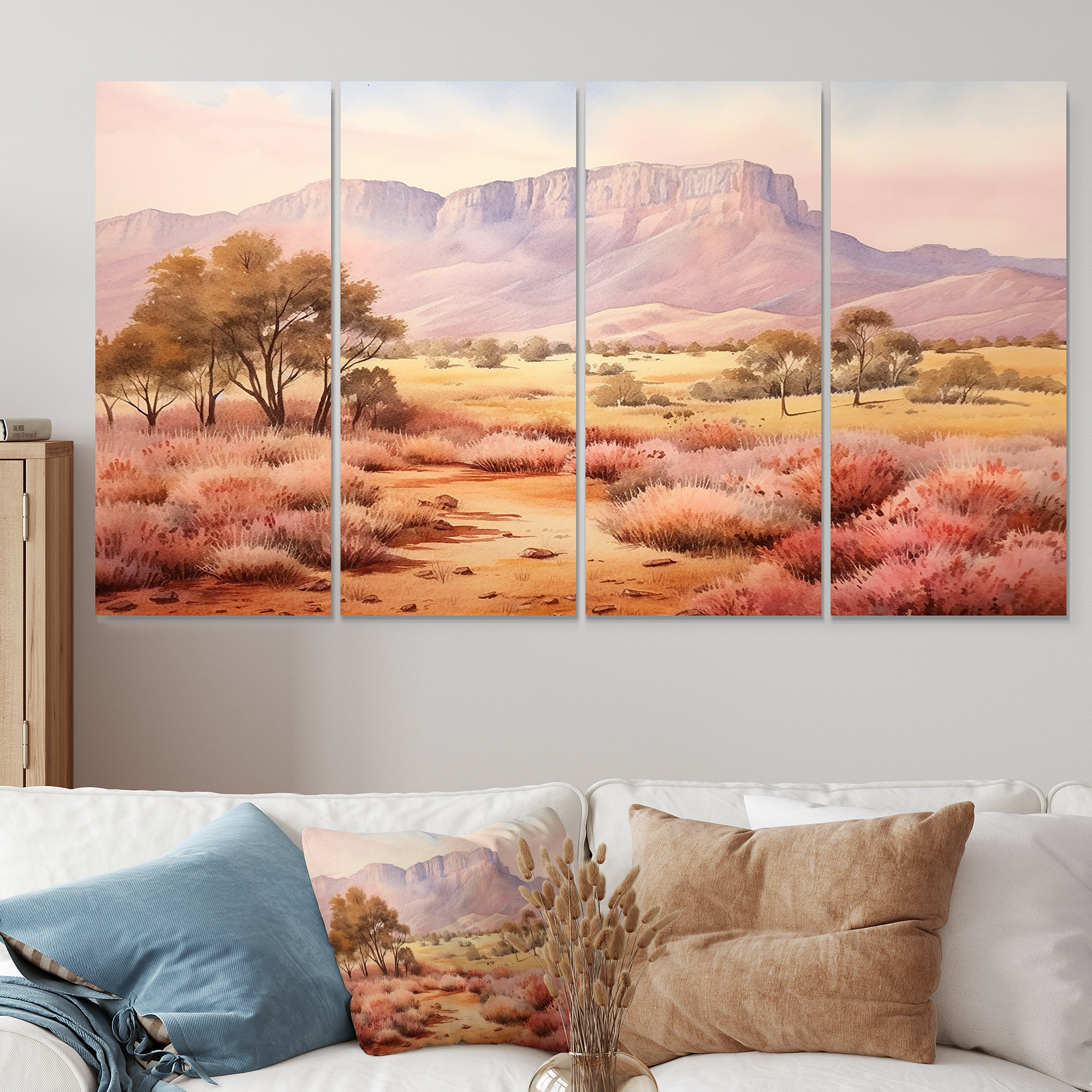 Union Rustic Australian Outback Landscape IV - Australia 4 Piece Wall ...