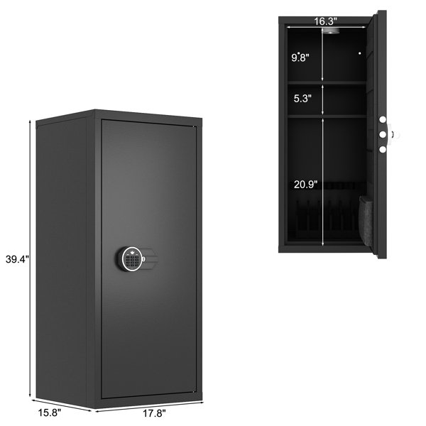 Morinome Heavy-Duty Steel Security Locker With LED Light & Locking ...