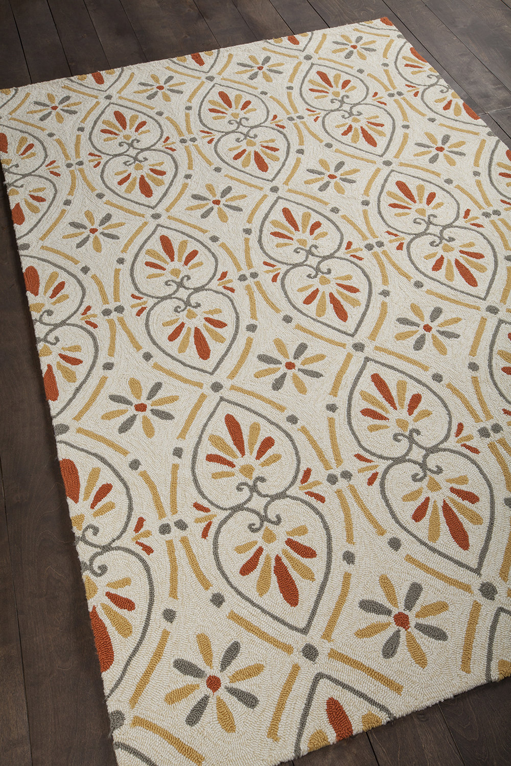 Chandra Rugs Terra Patterned Cream Area Rug | Wayfair