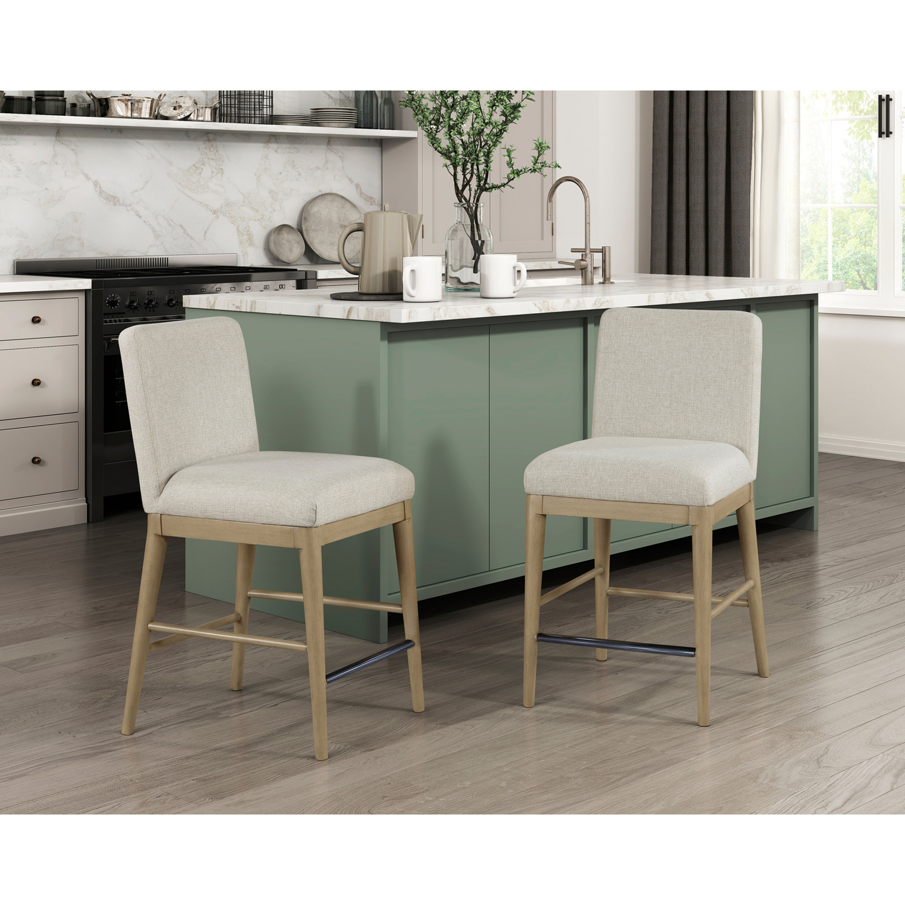 Rosecliff Heights Solid Wood Counter Height Chairs | Wayfair