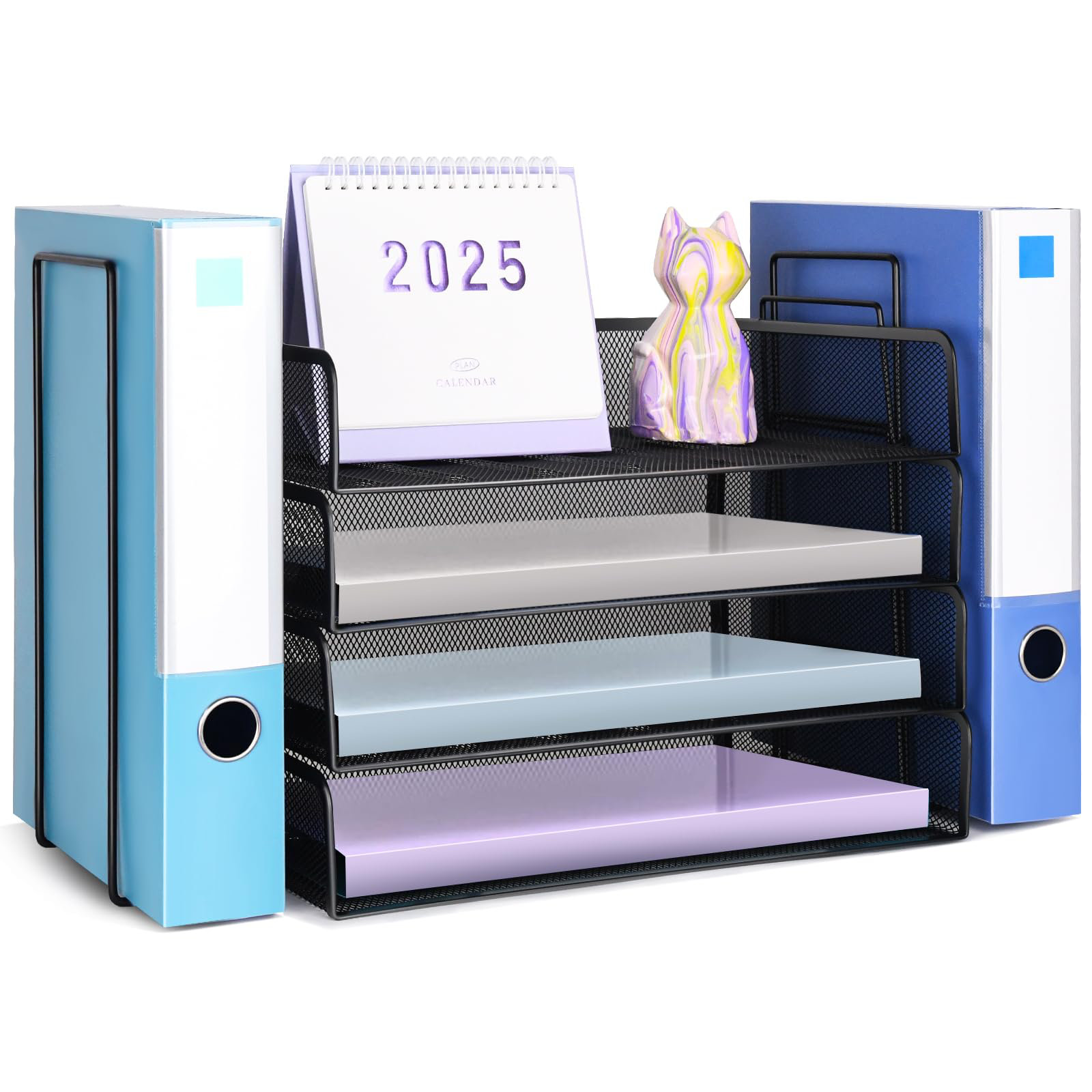 Latitude Run® 4-Tier Stackable Desk Organizer And Accessories With ...