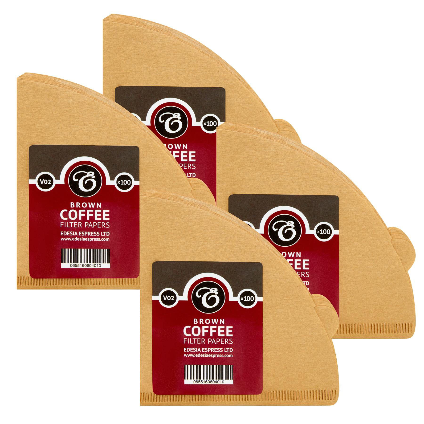 Edesia Espress 400 Size V02 Brown Coffee Filter Paper Cones – V Shaped ...
