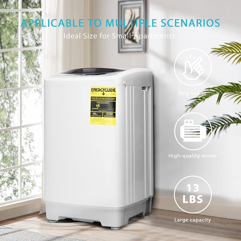 VIVOHOME 2 in 1 Portable Compact Full Automatic Washing Machine ...