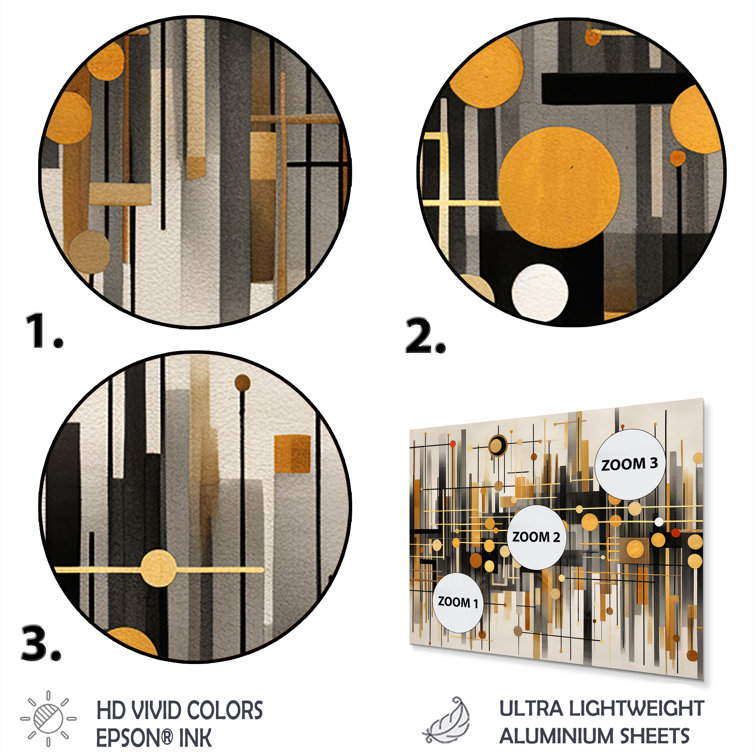 Wrought Studio Gold Black Gold and Black Infinite Patterns - Abstract ...