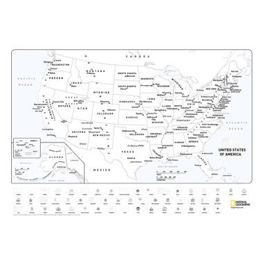 National Geographic Maps United States Coloring Map - Tubed | Wayfair