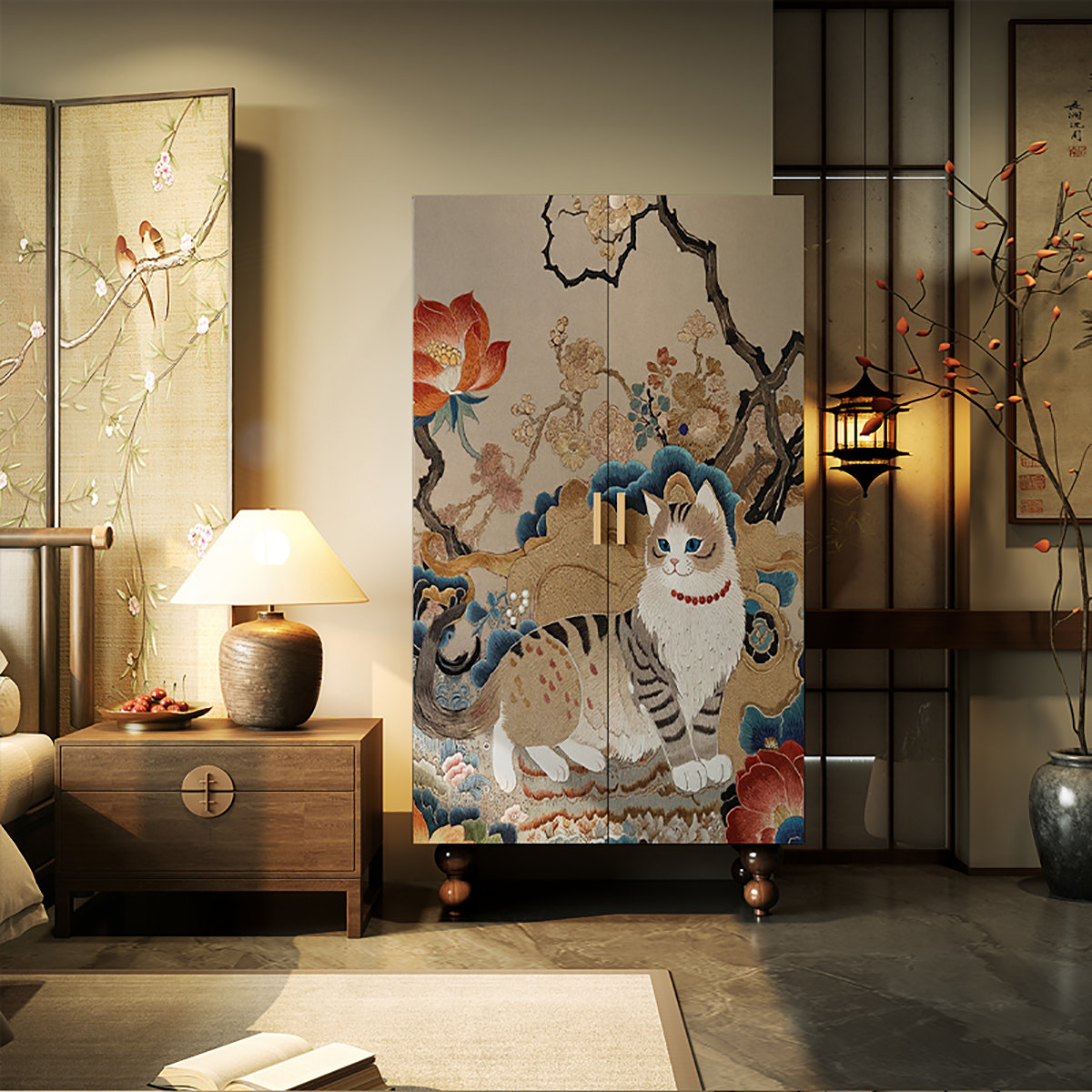 East Urban Home French style art household multifunction wardrobe | Wayfair