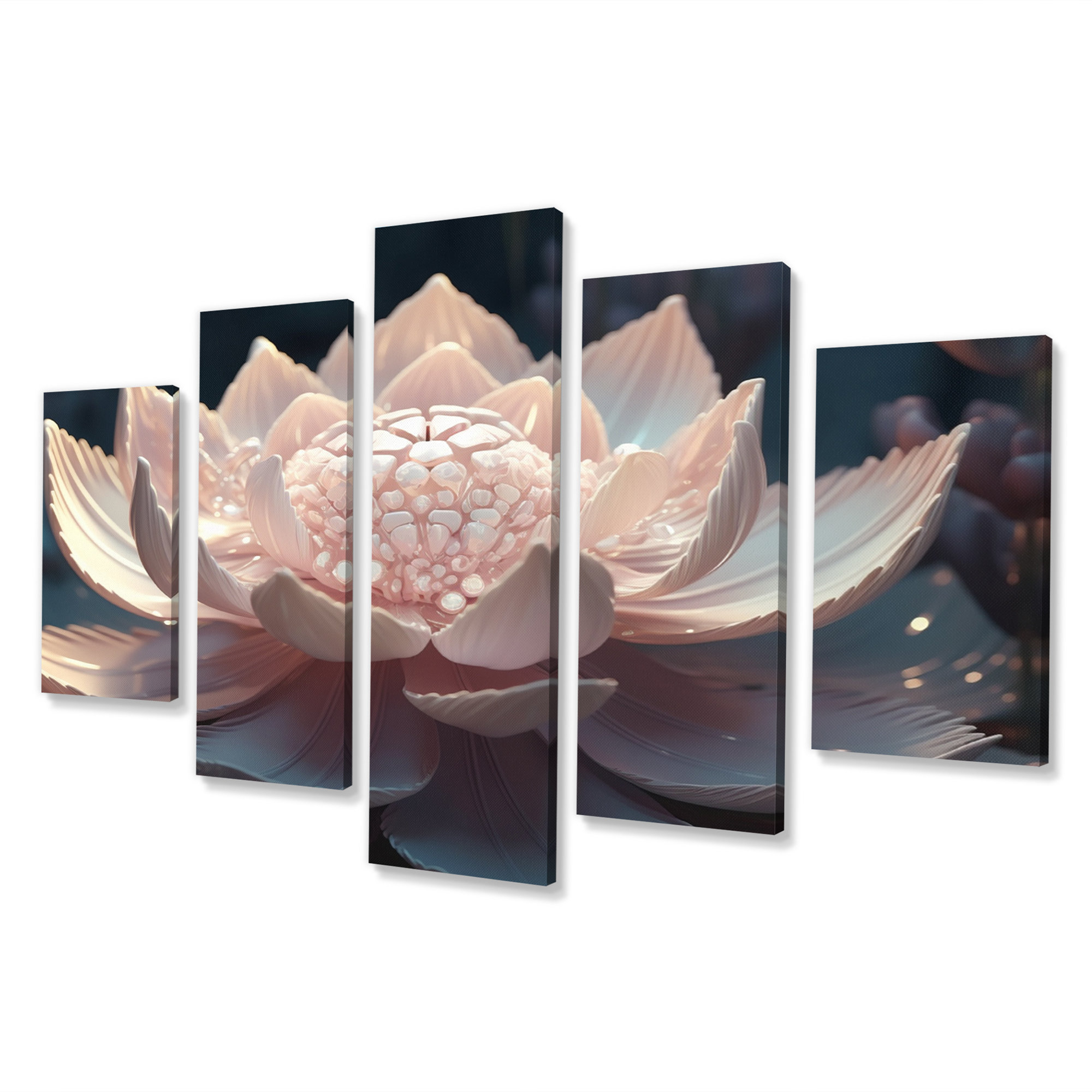 Dakota Fields Light Pink Tender Blossoming Lotus Flower II - Lotus ...