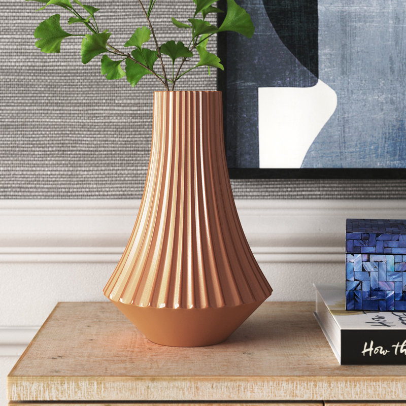 Joss & Main Olivier Orange 13" Ceramic Table Vase & Reviews | Wayfair