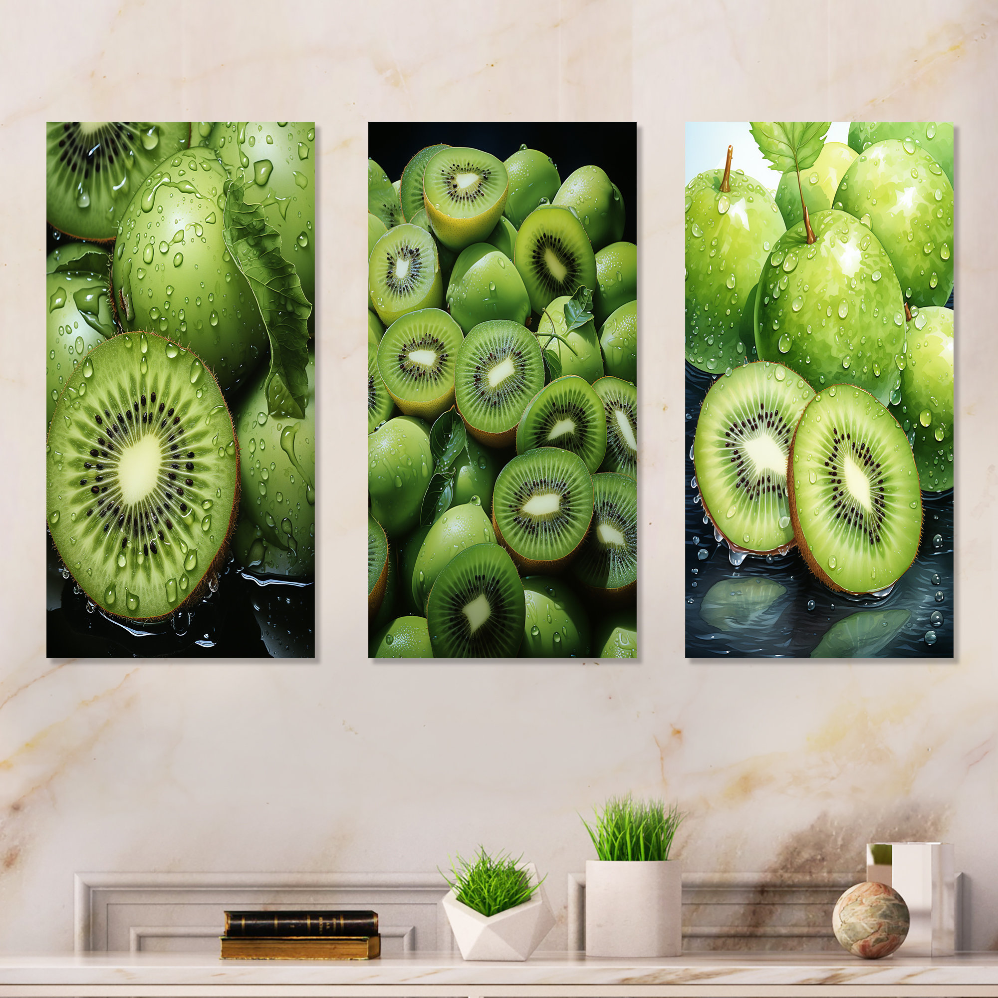 Design Art Fruits Delicious Kiwi Gardens I - Fruits Wall Art Living ...