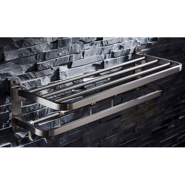 ACTIVE DOOR & WINDOW Stainless Steel Towel Rack Double Towel Bar With ...