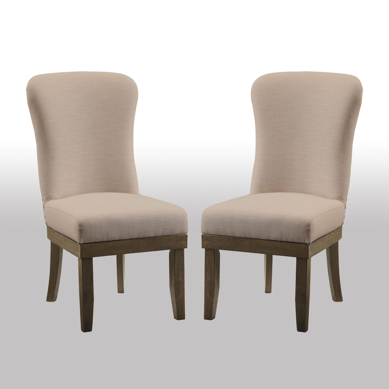 Red Barrel Studio Linen Upholstered Parsons Chair in Beige - Wayfair Canada