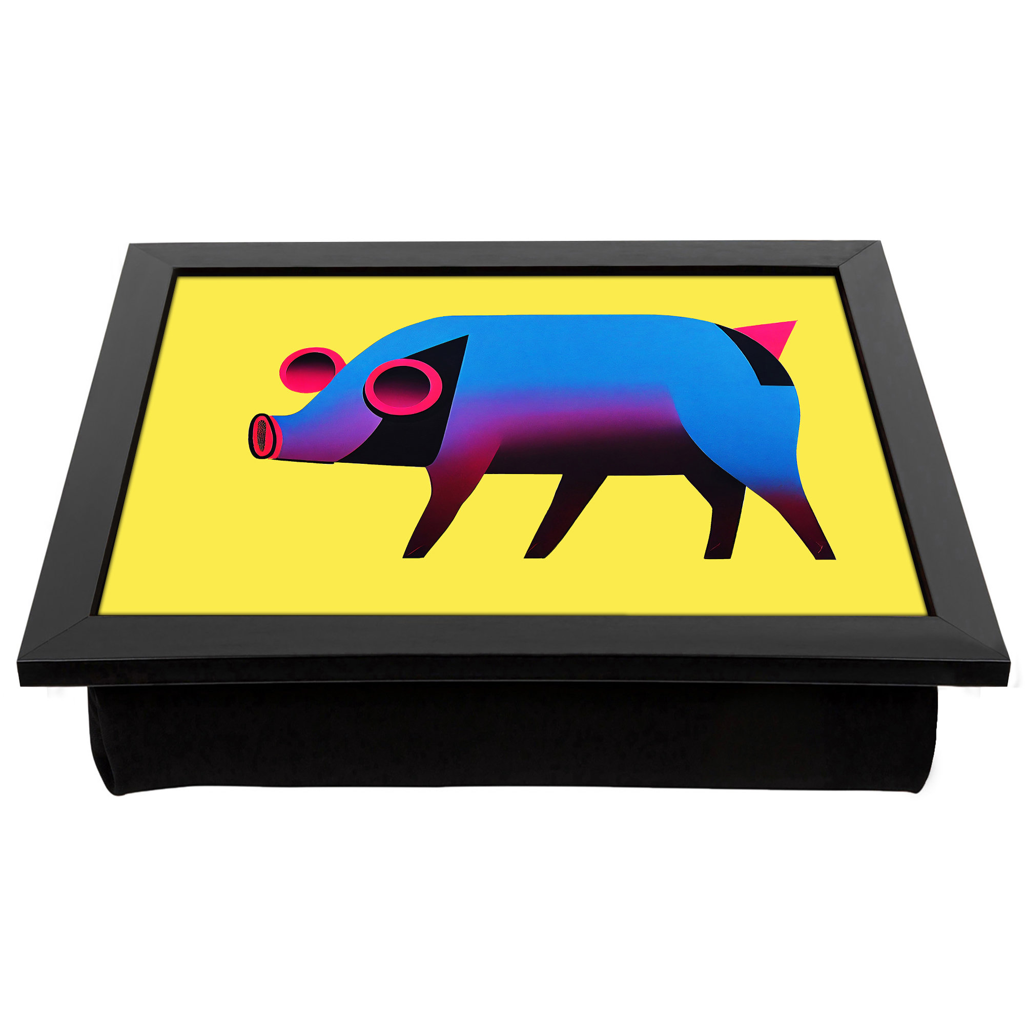 Metro Lane Pig In Abstract Lap Tray with Cushion | Wayfair.co.uk