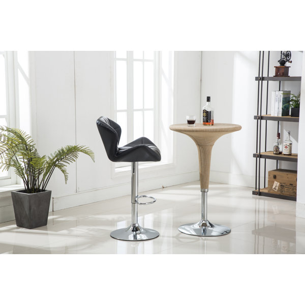Wrought Studio Ferrer Swivel Adjustable Height Bar Stool & Reviews ...