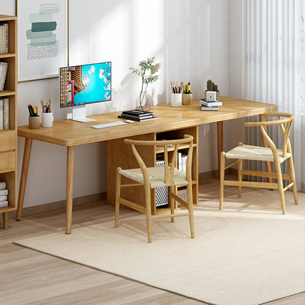 Corrigan Studio® Markeitha 3 Solid Wood Desk And Chair Set Office Set ...