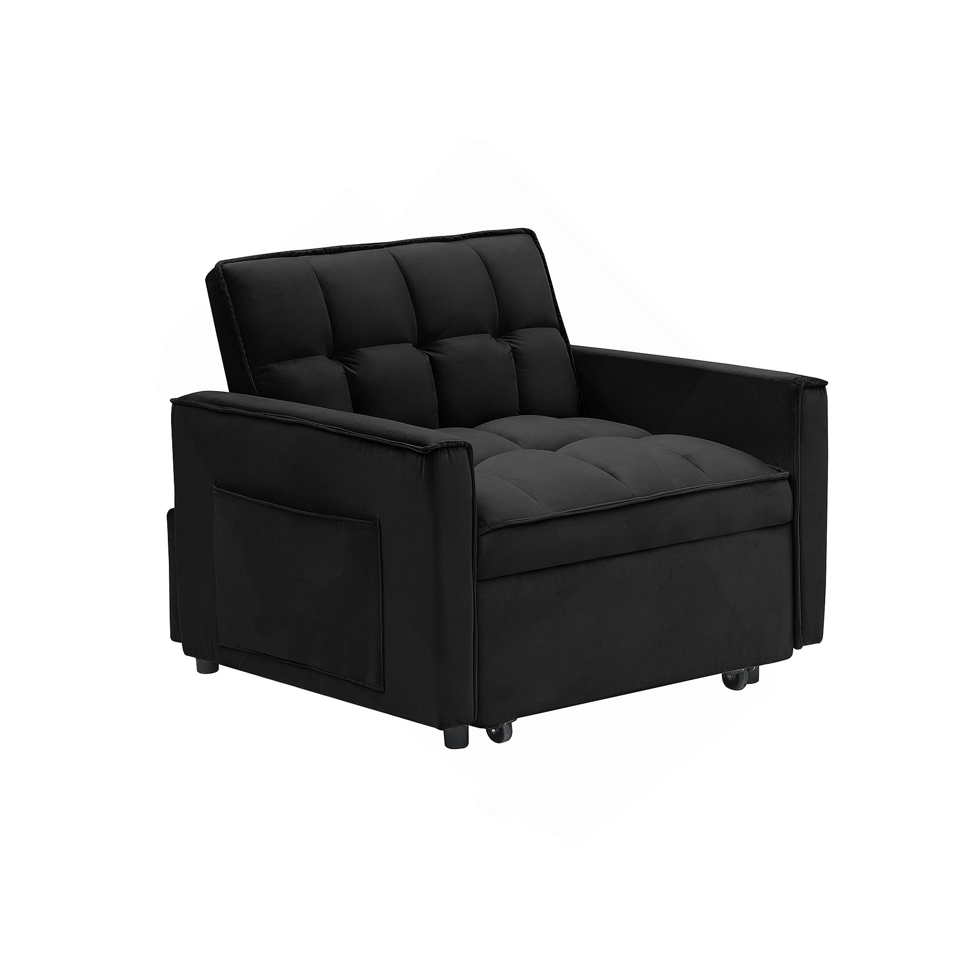 Latitude Run® Sofa bed chair 3 in 1 convertible, recliner, single ...