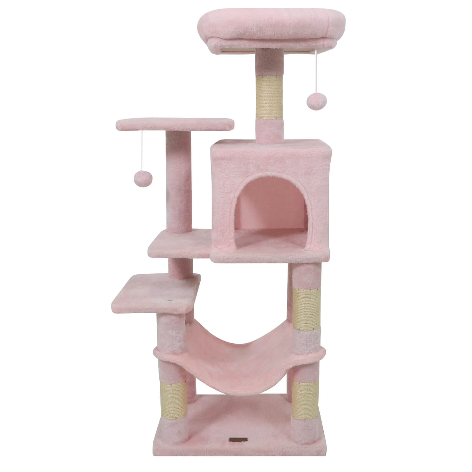 Latitude Run® 44” Tall Multi-level Cat Tree with Cushion Top Perch, 2 ...