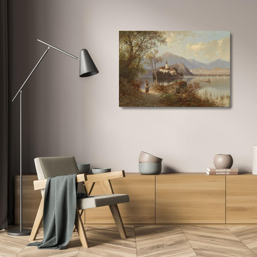 Alcott Hill "View of Lake Bled" by Carl Hasch - Gallery Wrap Canvas ...