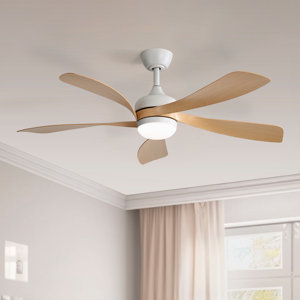Ivy Bronx Damecia 52'' Modern Ceiling Fan with LED Light and Remote ...
