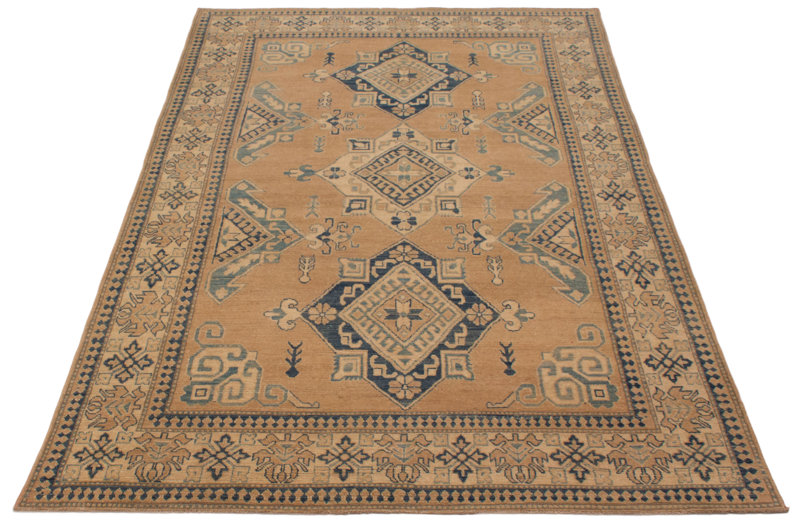 Isabelline Alfey One-of-a-Kind Rectangle 6'7" X 10'5" 1990's Wool Area ...