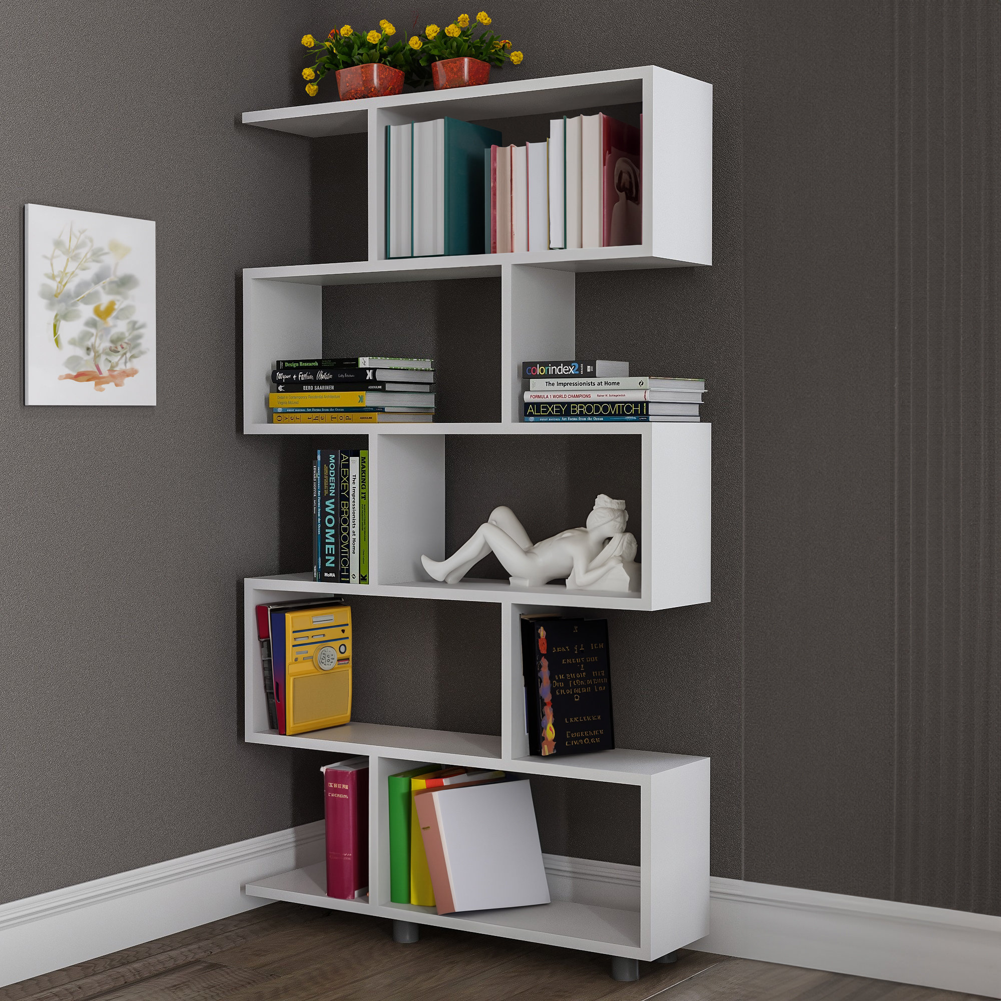 Latitude Run® White Bookshelf - Wayfair Canada