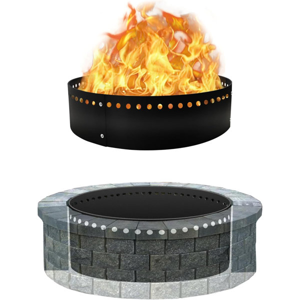 Arlmont & Co. - Outdoor Smokeless Fire Ring Insert 45" X 10" - Portable ...