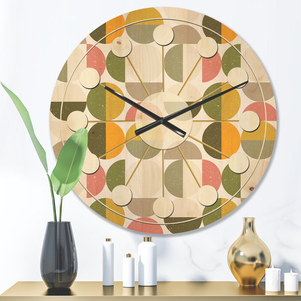 East Urban Home Solid Wood Wall Clock | Wayfair