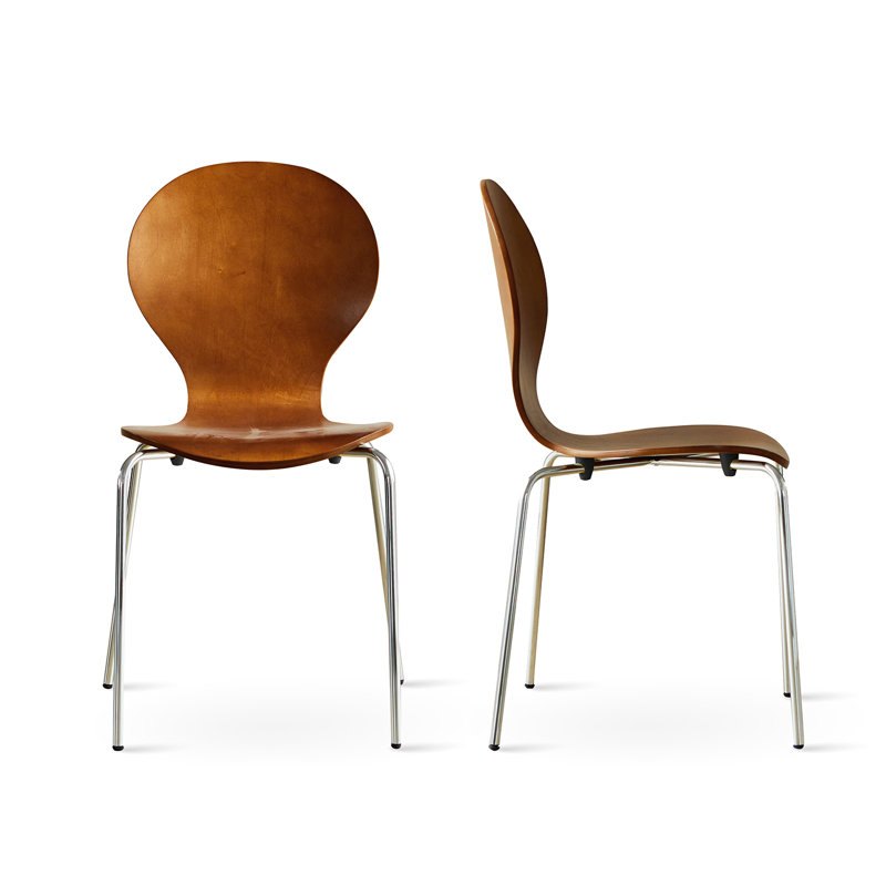 George Oliver Isabellarose Solid Back Stacking Side Chair & Reviews ...