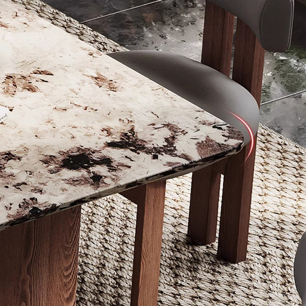 ALLNICEDT Stylish Faux Marble Dining Table | Wayfair