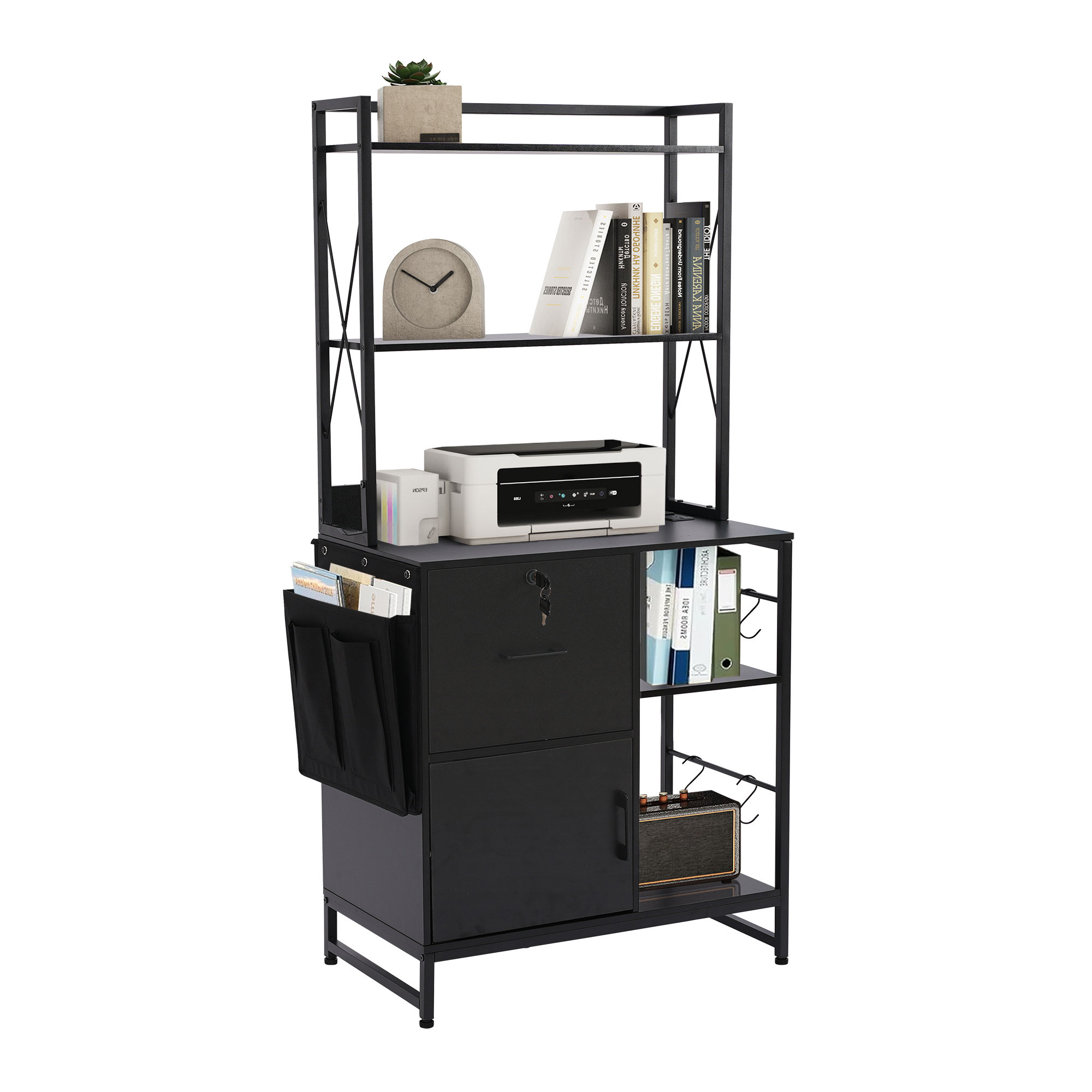 Ebern Designs Vertical Filing Cabinet With Lock,charging Station ...