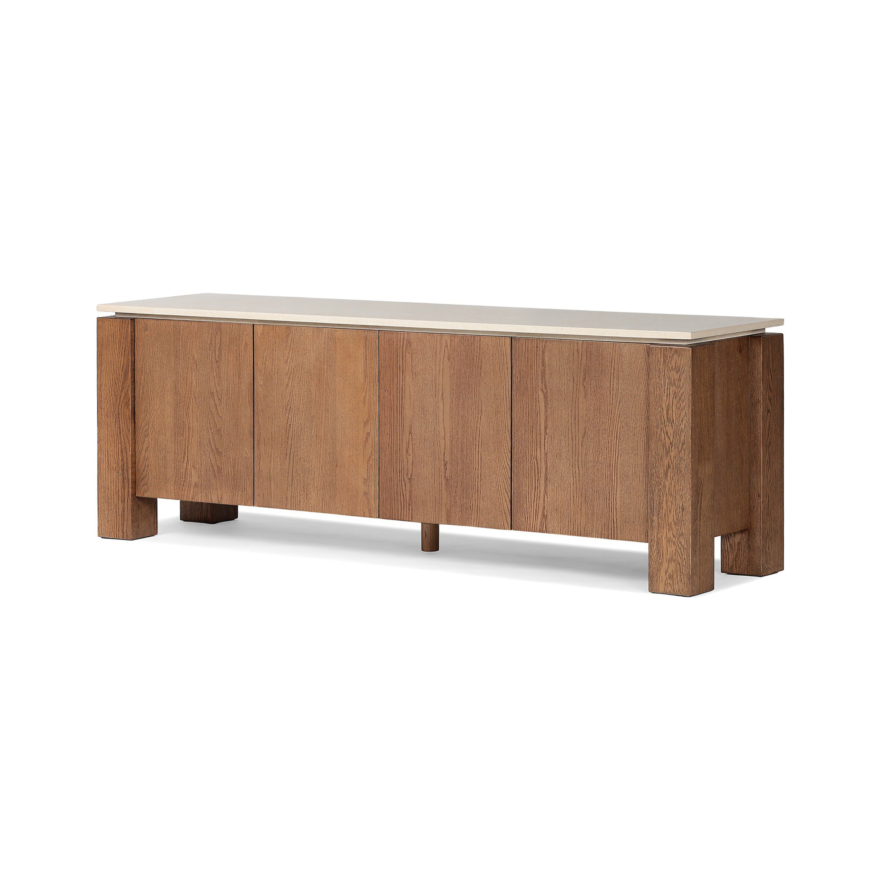 Ebern Designs Huck Media Console-Tan Oak | Wayfair