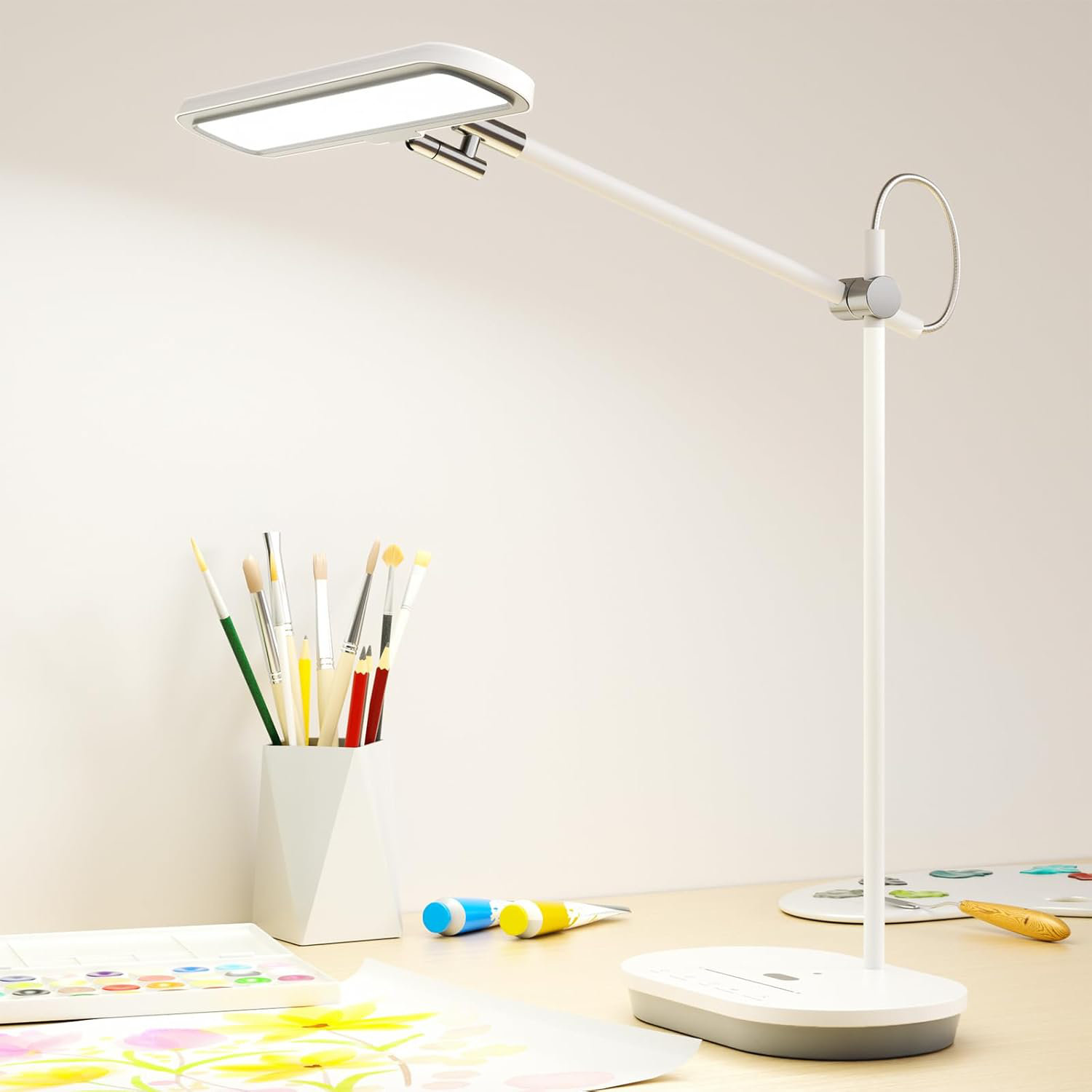 Orren Ellis 98+ Full Spectrum Led Desk Lamp - Eye-Caring, Dimmable ...