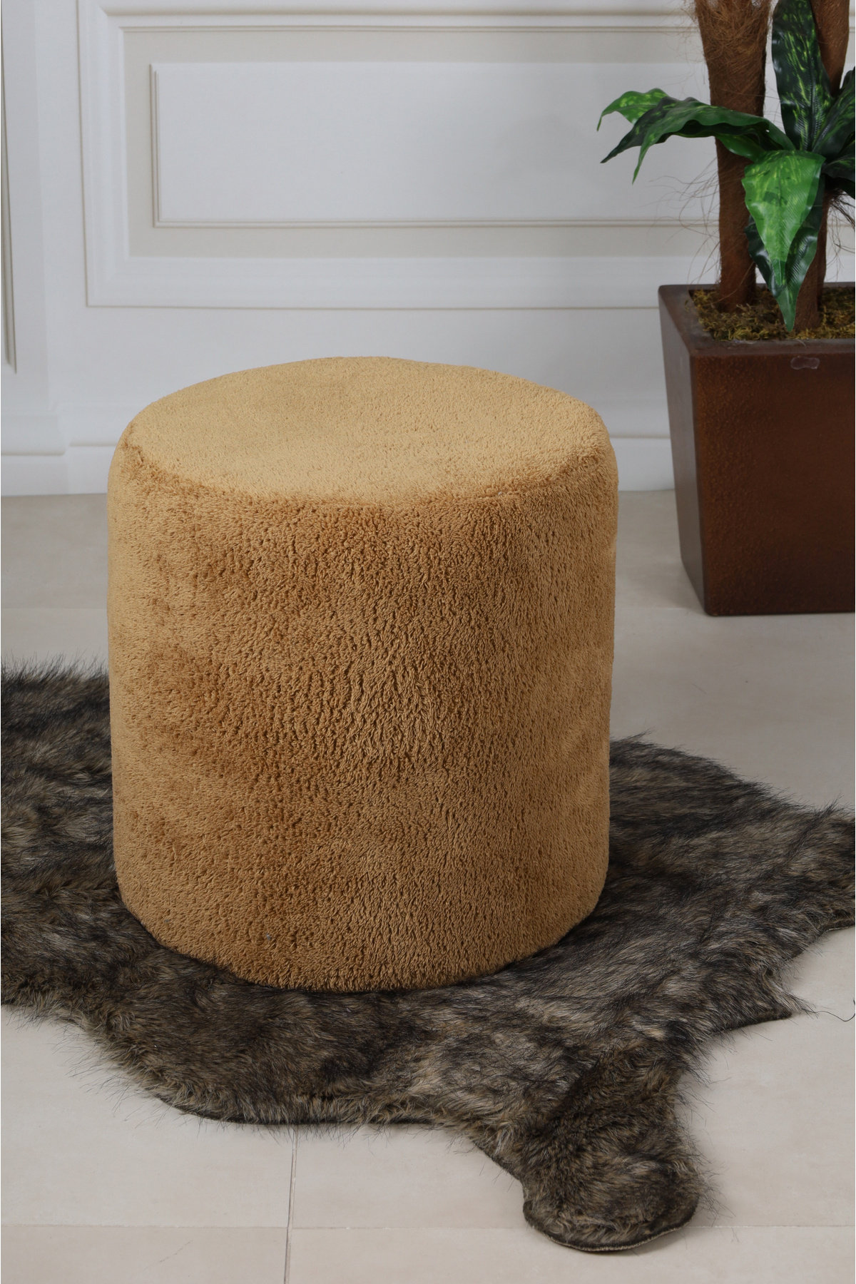 Sync Home DUBLIN PLUSH FABRIC MULTIFUNCTIONAL Ottoman Pouff CHAIR | Wayfair