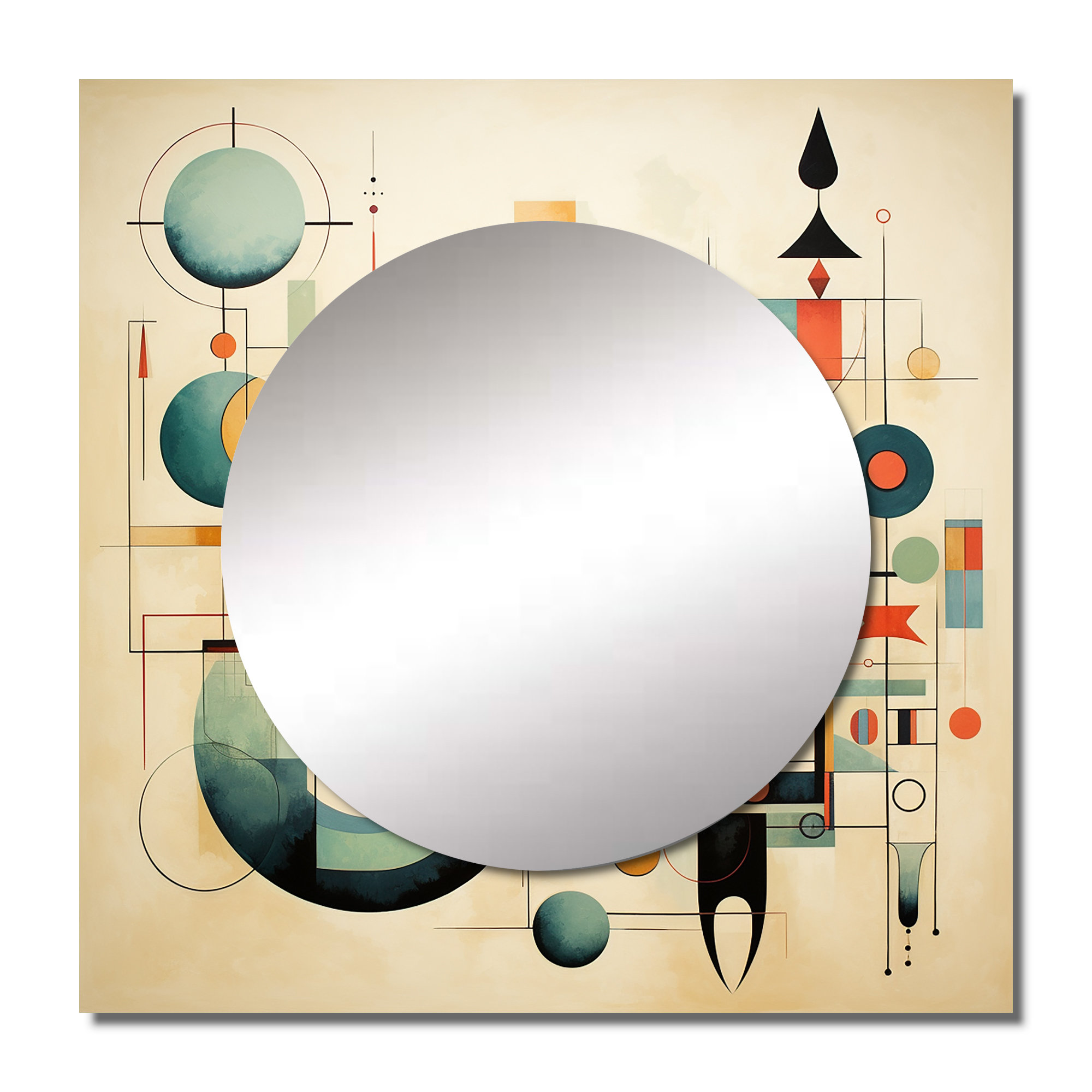 East Urban Home Demyah - Midcentury Large Square Mirror For Wall Art ...
