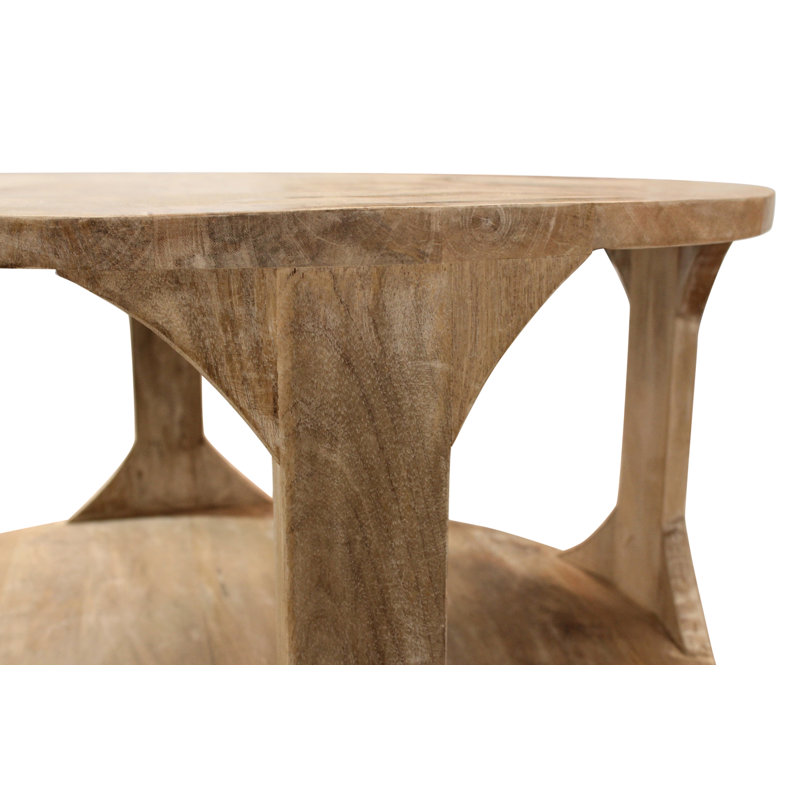 Loon Peak® Jenna Round Cocktail Table With Shelves & Reviews | Wayfair