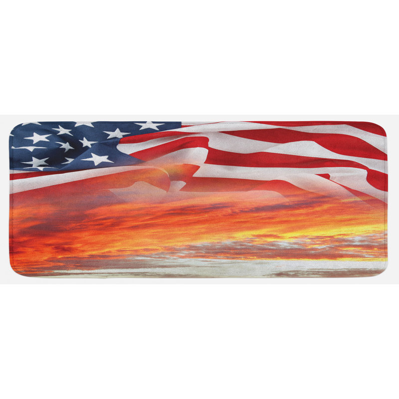 East Urban Home American Flag Kitchen Mat | Wayfair