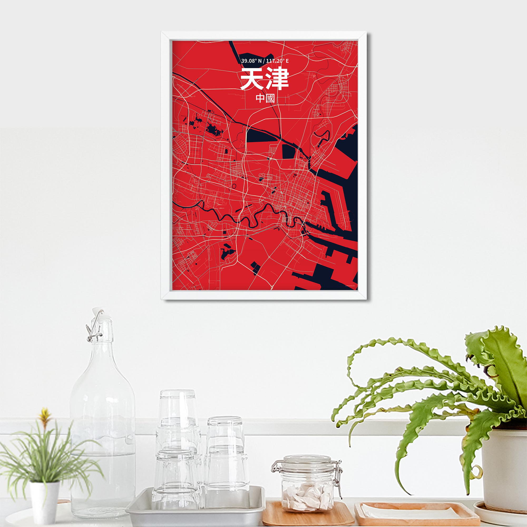 Trinx China City Map Posters " Tianjin China| City Map " | Wayfair