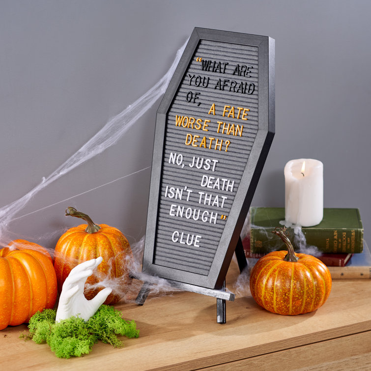 The Seasonal Aisle Hartley Halloween Letter Message Felt Board Gothic ...