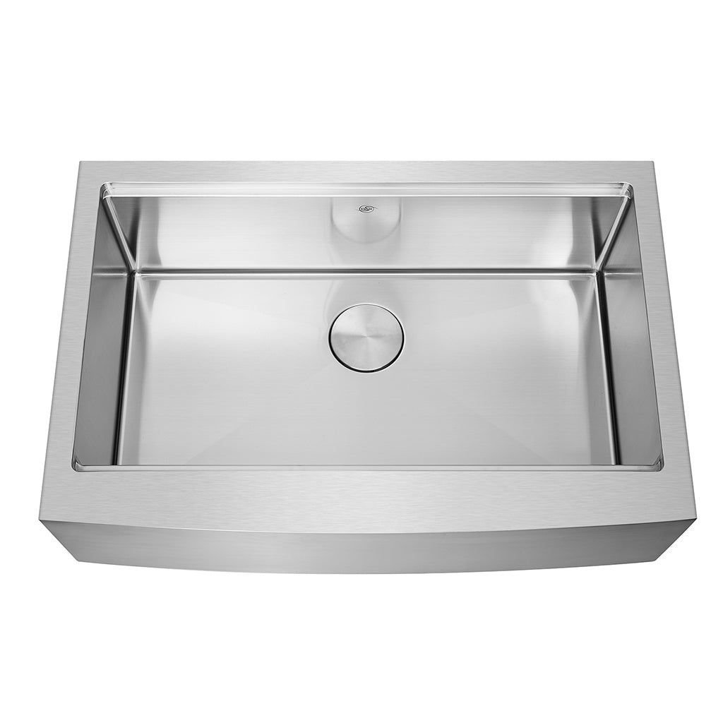 DAX Farmhouse Single Bowl Top Mount Kitchen Sink - 33" x 21" - 18G ...
