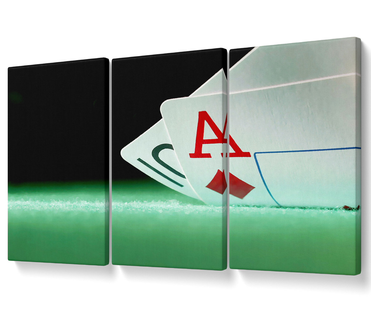 Ebern Designs Poker Hand - 3 Piece Wrapped Canvas Graphic Art | Wayfair ...