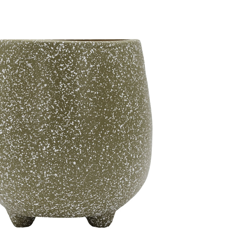 Foreside Home & Garden Ball Footed Splatter Planter Pot Tan Terracotta ...