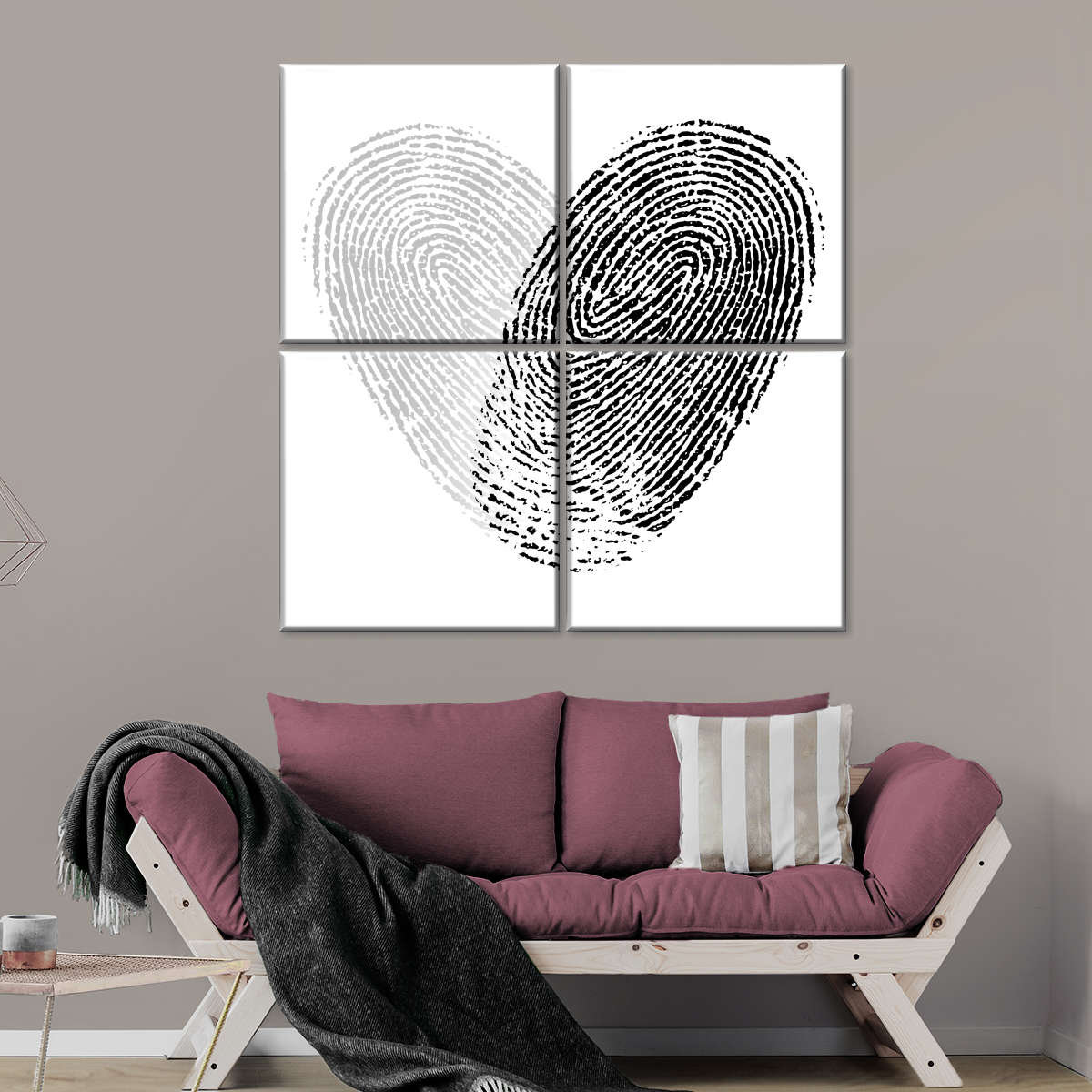 Elephant Stock Fingerprint Heart Multi Piece Canvas Print - Wayfair Canada