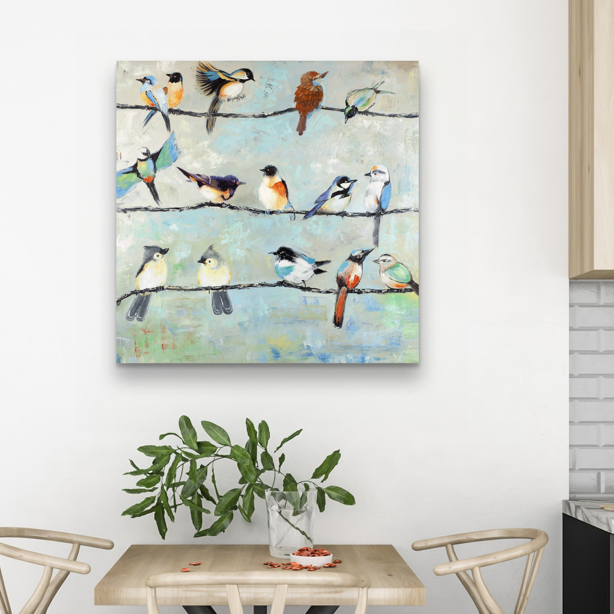Begin Edition International Inc. Small colorful birds - 32"x32" art on ...