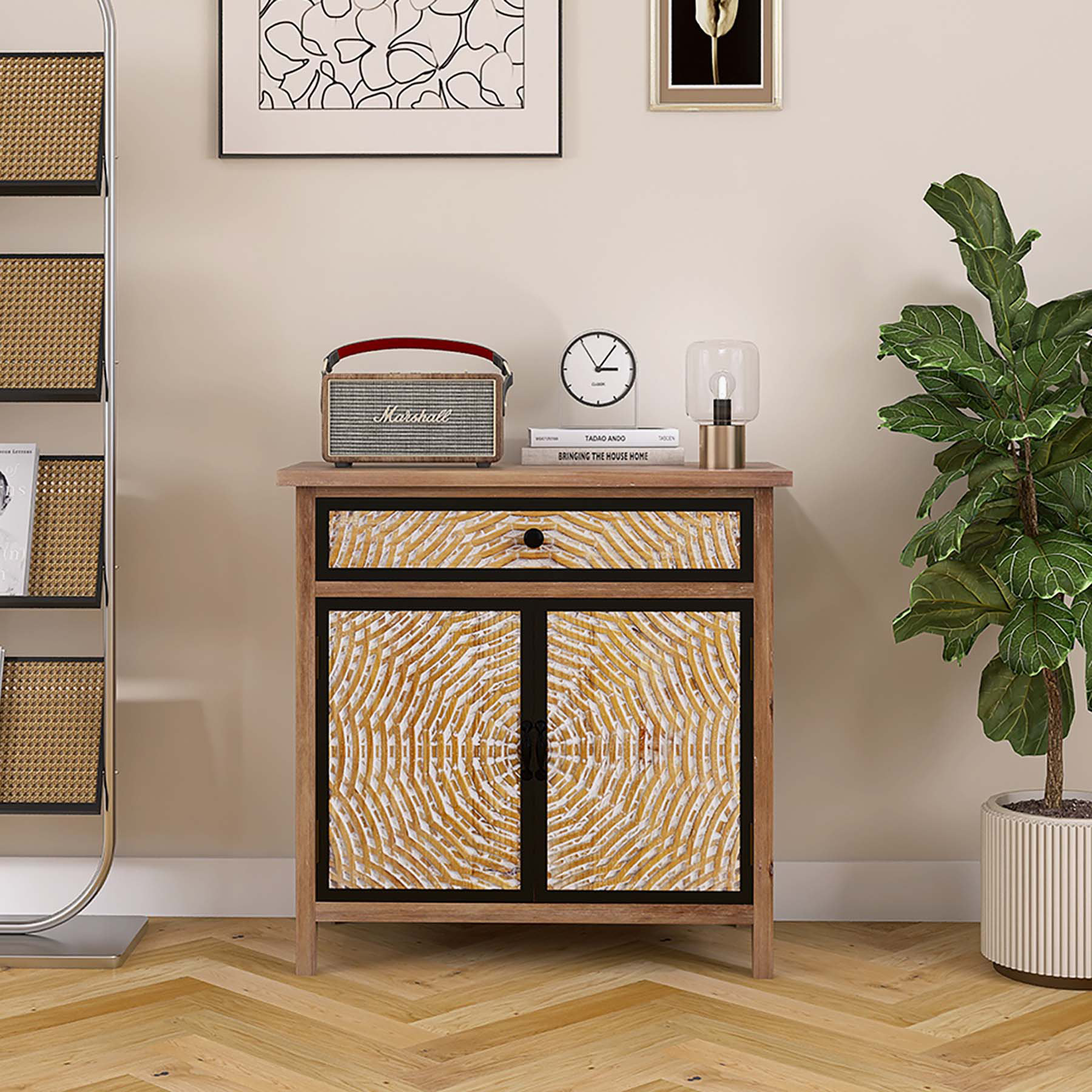Lark Manor™ Retro, Vintage Storage Cabinet with Drawers and Doors ...