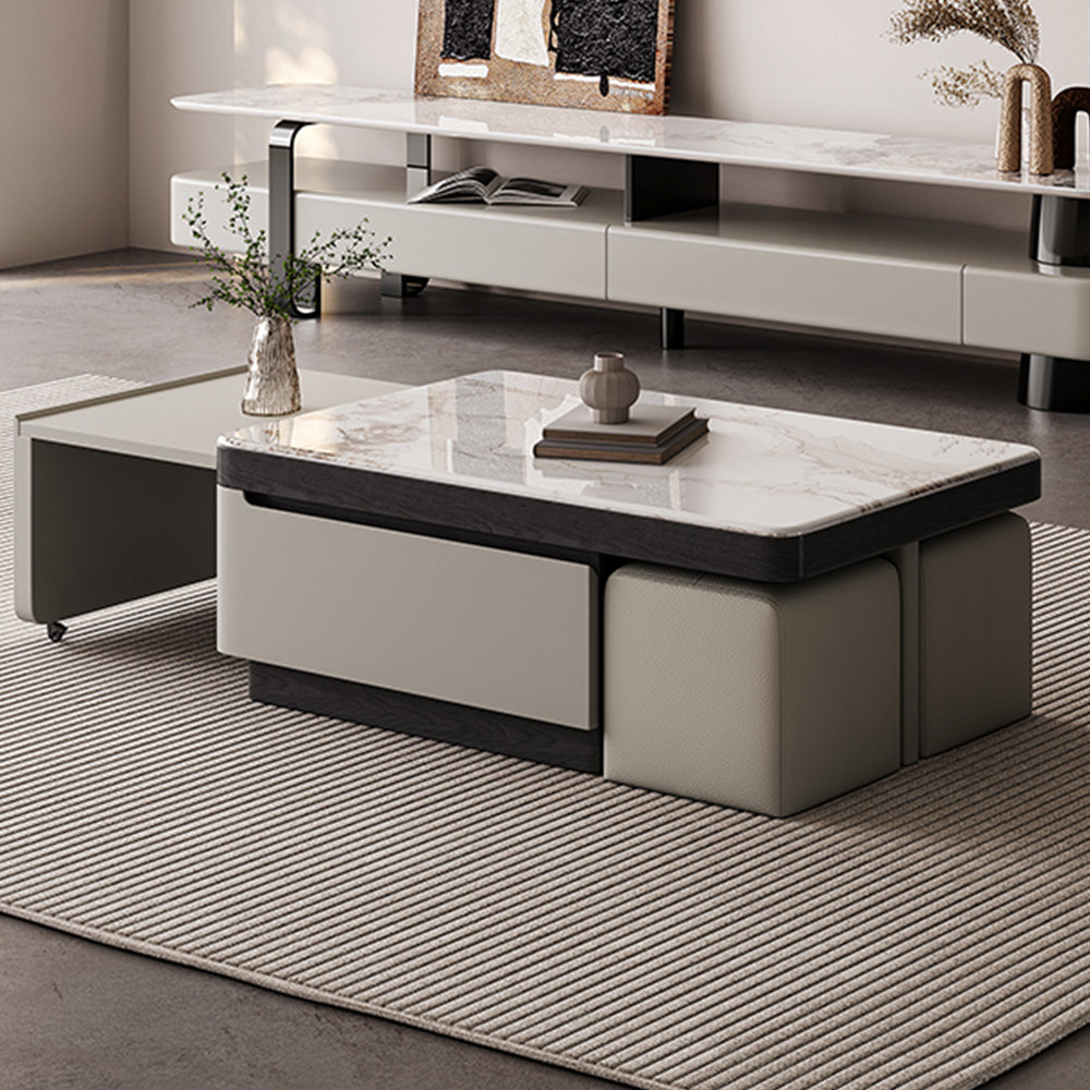 AWORET Stretching microcrystalline stone coffee table - Wayfair Canada
